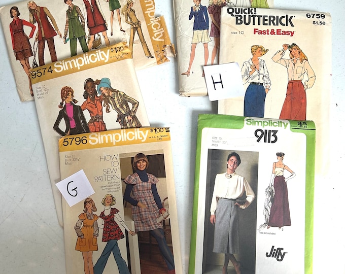 Vintage 1970s Complete Sewing Pattern Patterns Lots, Choose Children's ...