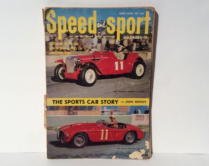 Vintage 1950s Speed and Sport Sports Car Racing Magazine/no 104/john ...
