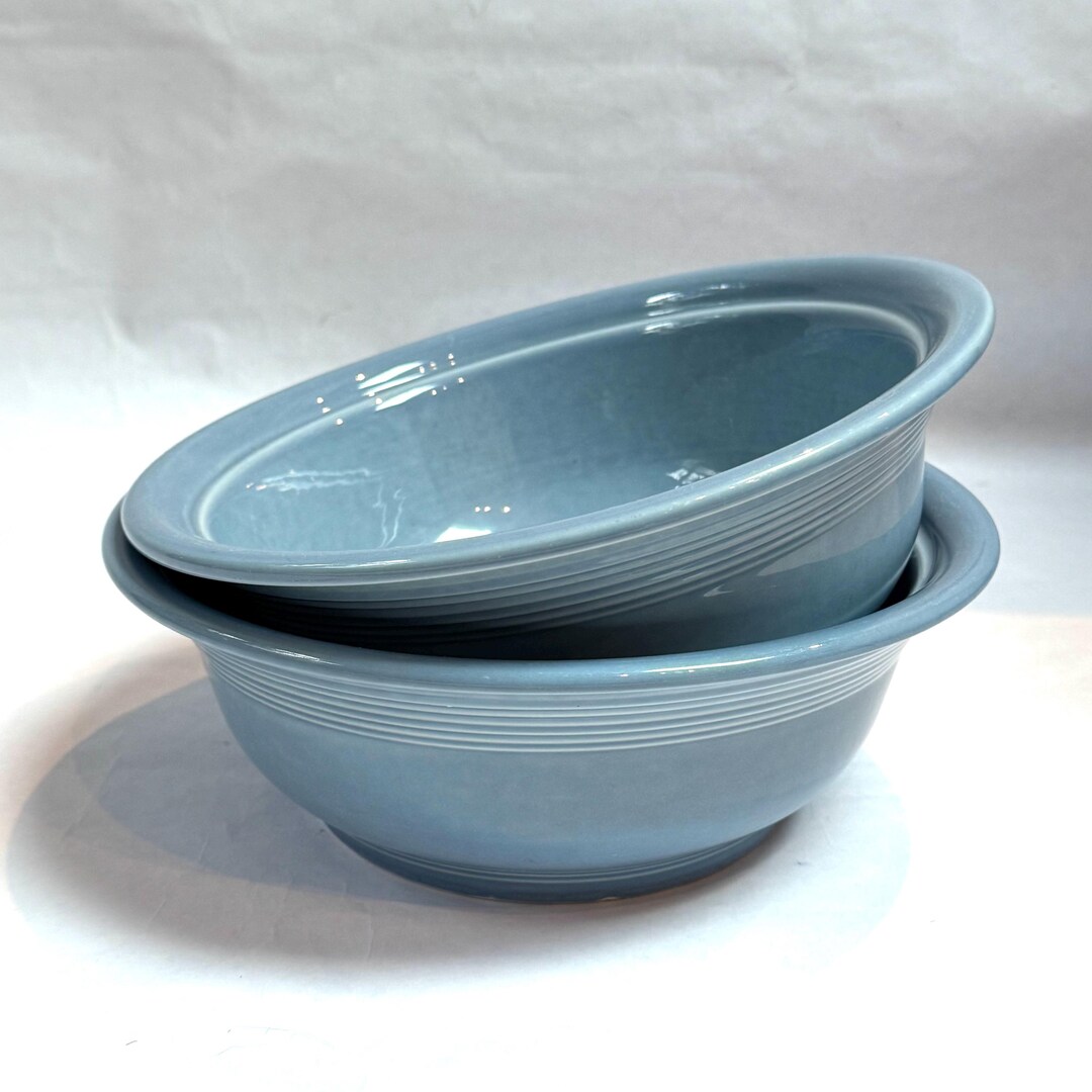 Vintage 1980s Large Periwinkle Light Blue Gray 9.5 Inch HLC Fiestaware ...