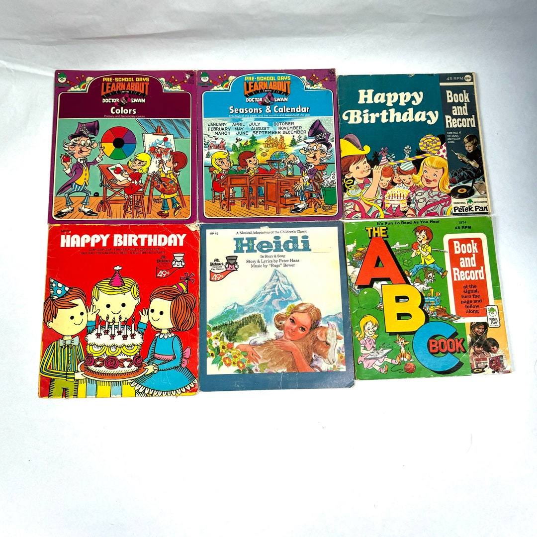 Vintage 1960s Choice of 6 Kids Peter Pan Vinyl 45 Records/dr. Swan ...