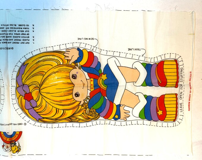 Vintage 1980s Unused DIY Rainbow Brite Doll Pillow Pattern/so so Cute ...