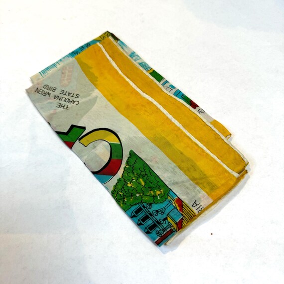 Vintage 1960s South Carolina Map Scarf Iconic State S… - Gem