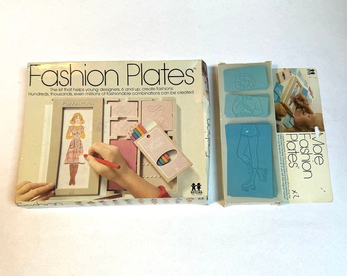Vintage 1980s Fashion Plates COMPLETE W/more Fashion Plates/iconic Kids ...