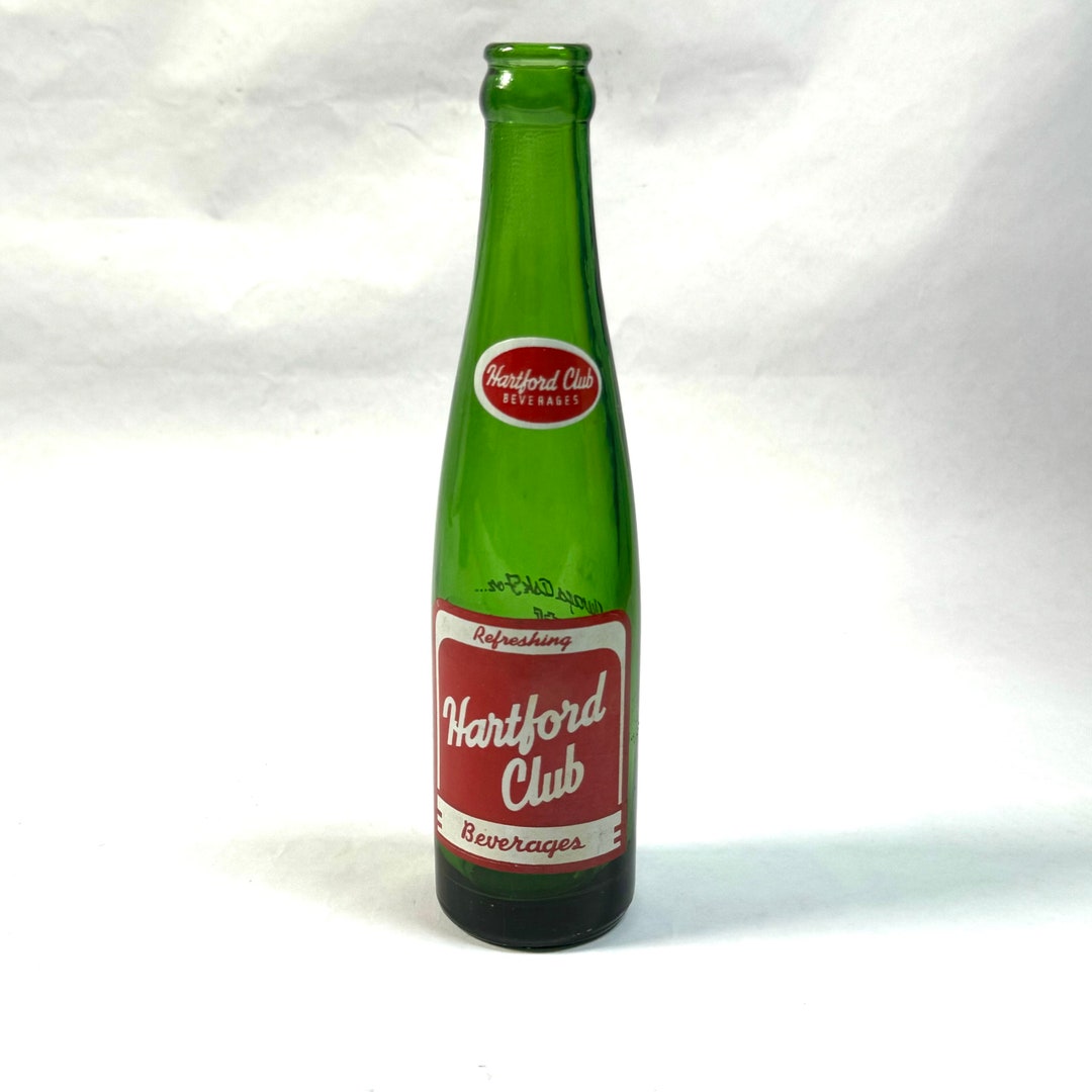 Vintage 1960s Hartford Club Green Glass Collectible Beverage Drink ...