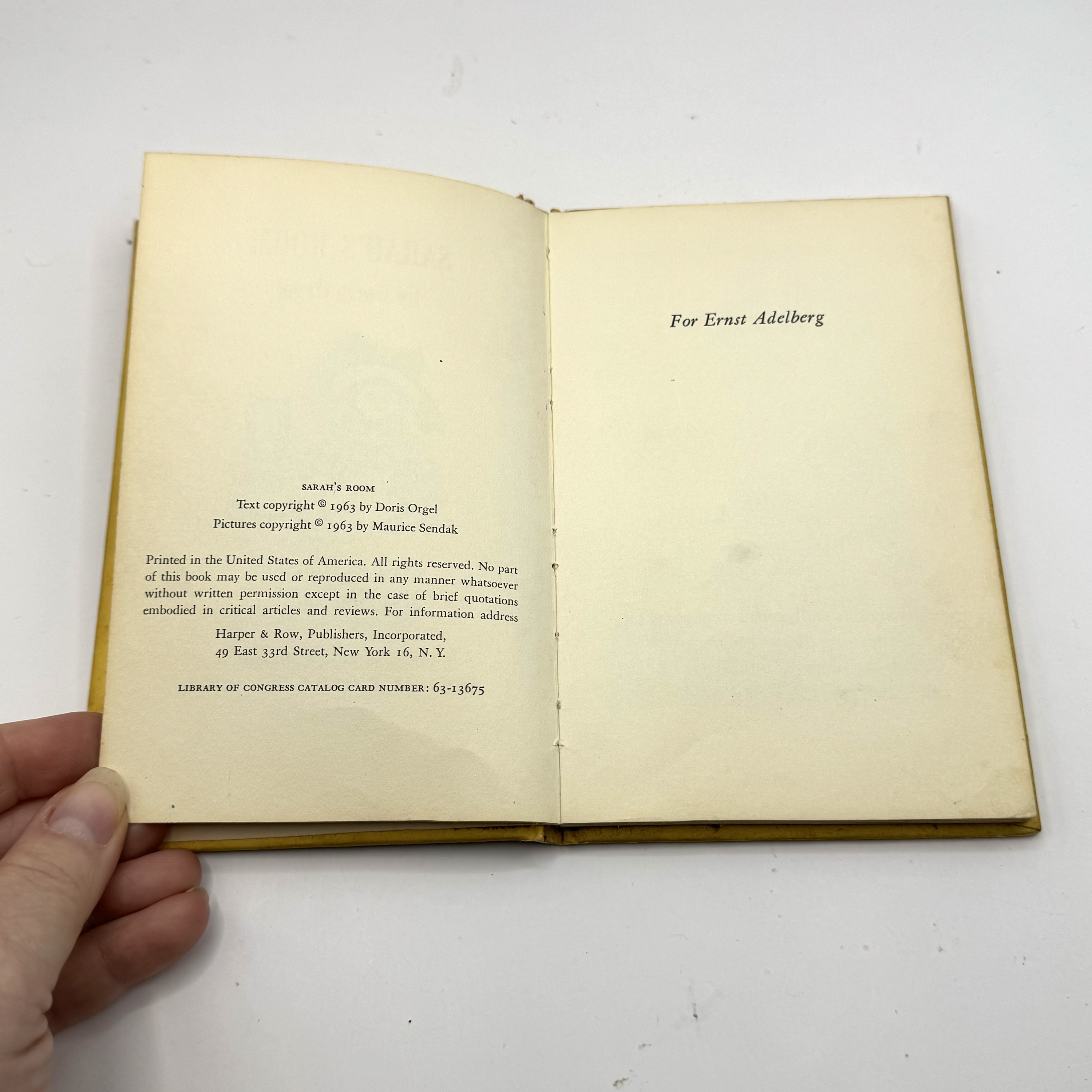 Vintage 1960s Early Printing of Maurice Sendak and Doris Orwell "sarah ...