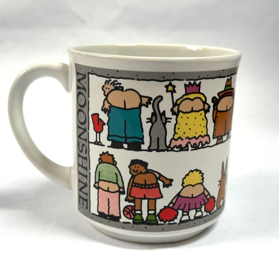 Vintage 1980s Funny moonshine Butts Coffee Mug/people Animal Butts ...