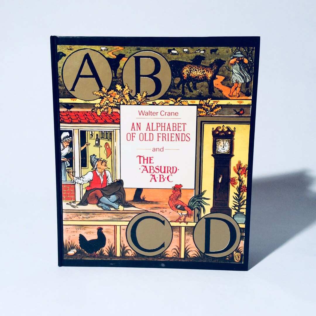 Vintage 1800s Reprint Walter Crane 'an Alphabet of Old Friends/the ...