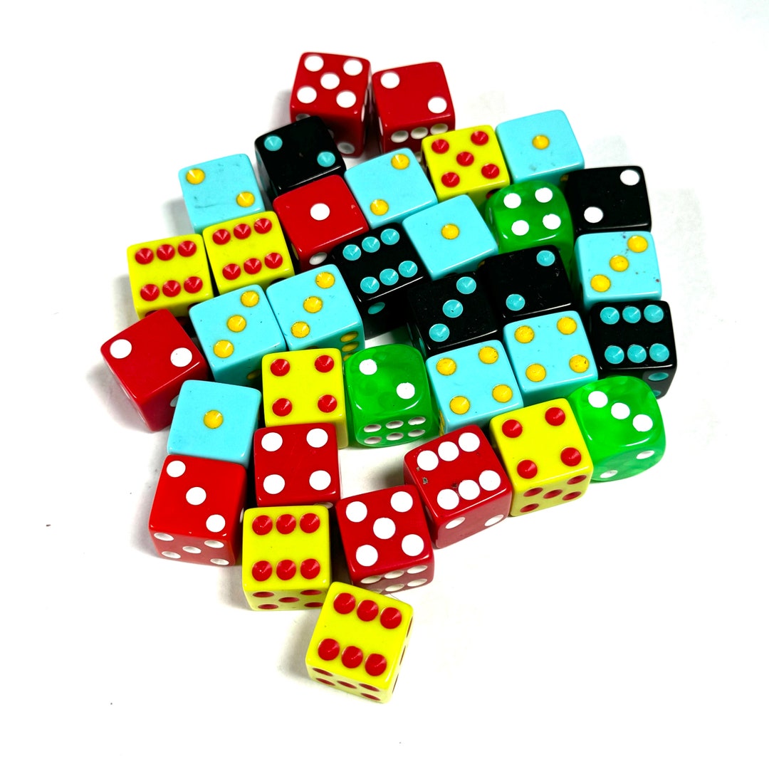 Vintage Multi-colored Die/dice/purchase Individually/unqiue Colors/red ...