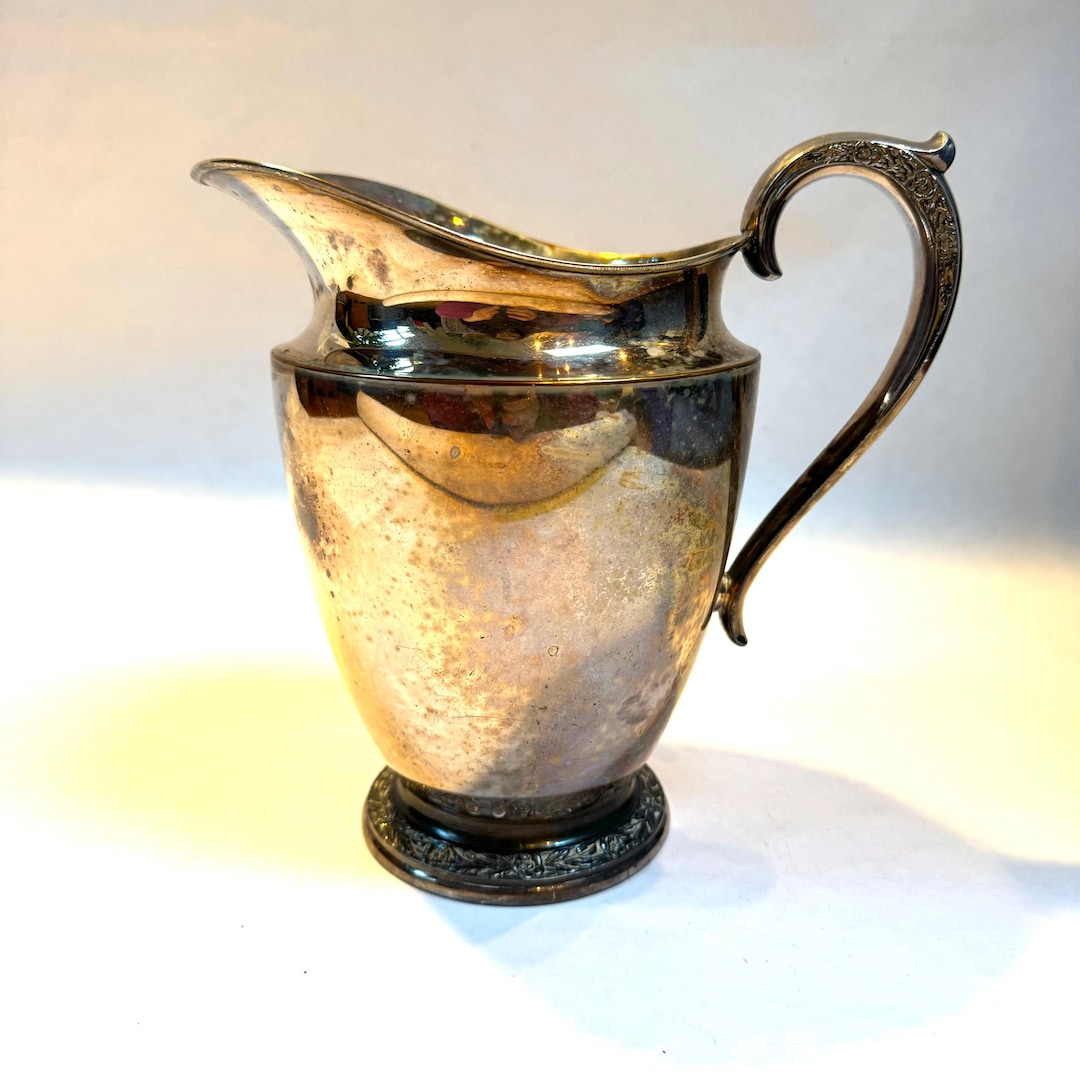 Vintage 1950s WM Rodgers and Son Silver Plate Water Pitcher Primrose ...