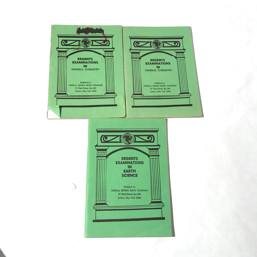 Vintage 1970s New York State Regents Exam Booklets in Chemistry and ...
