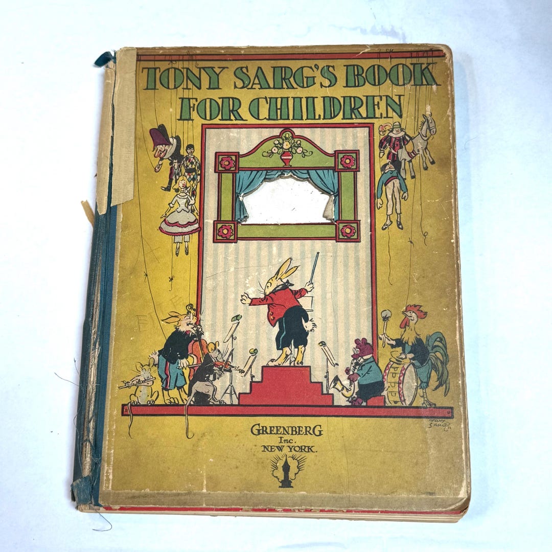 Vintage 1920s Tony Sarg's Book for Children AS IS Lithographic Such ...