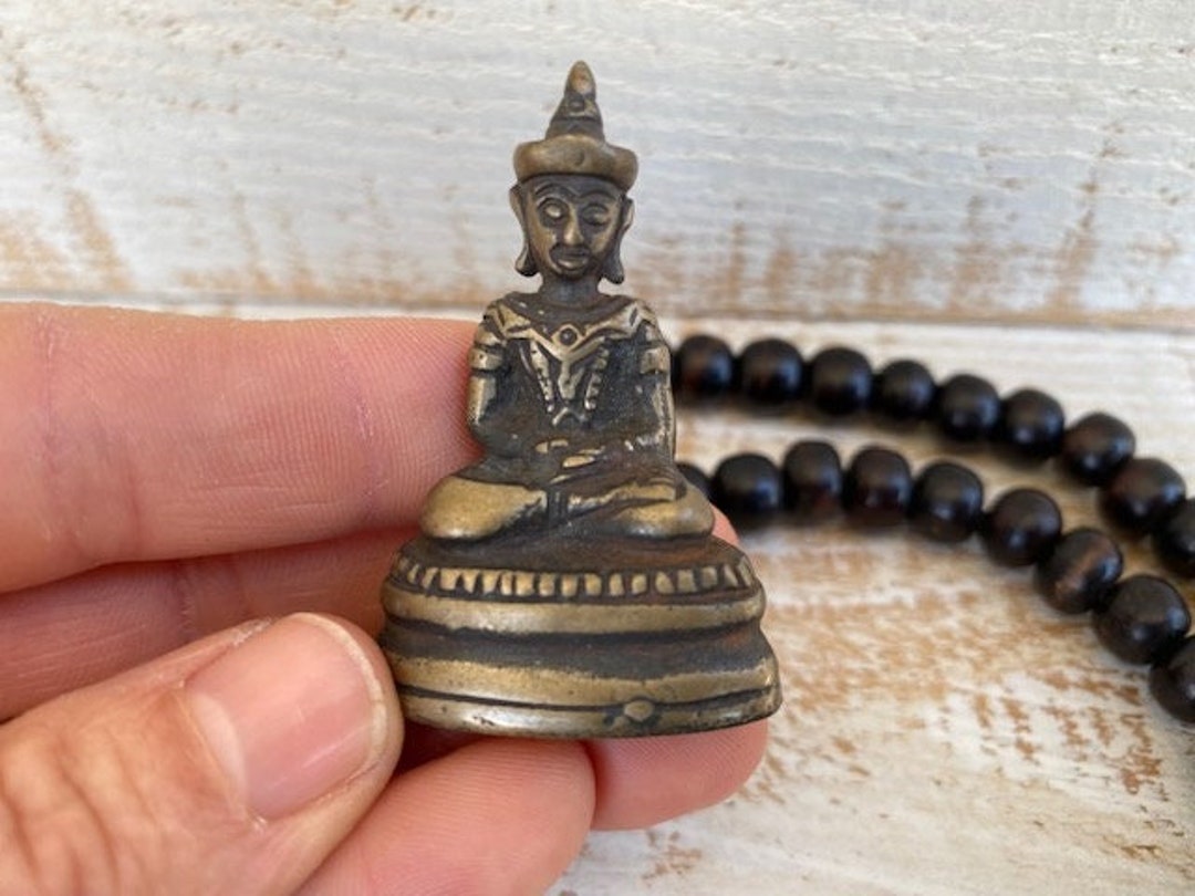 Small Buddha Statue // Spiritual Gift // Brass Buddhist Statue // Thai ...
