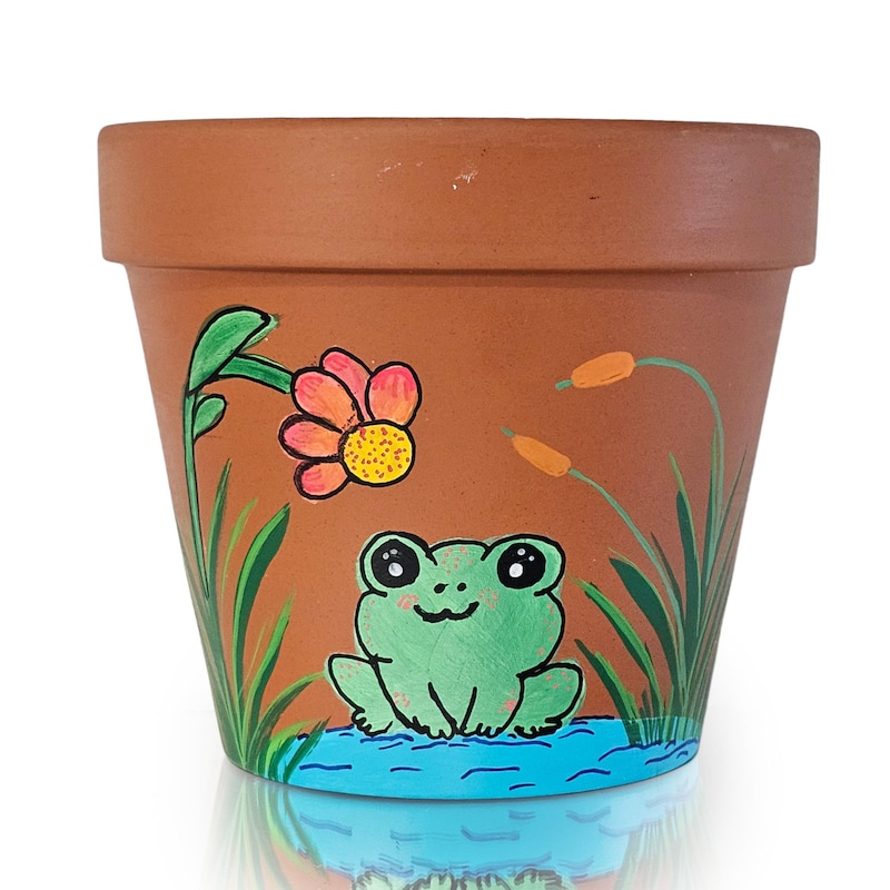 Frog Terracotta Planter - Etsy