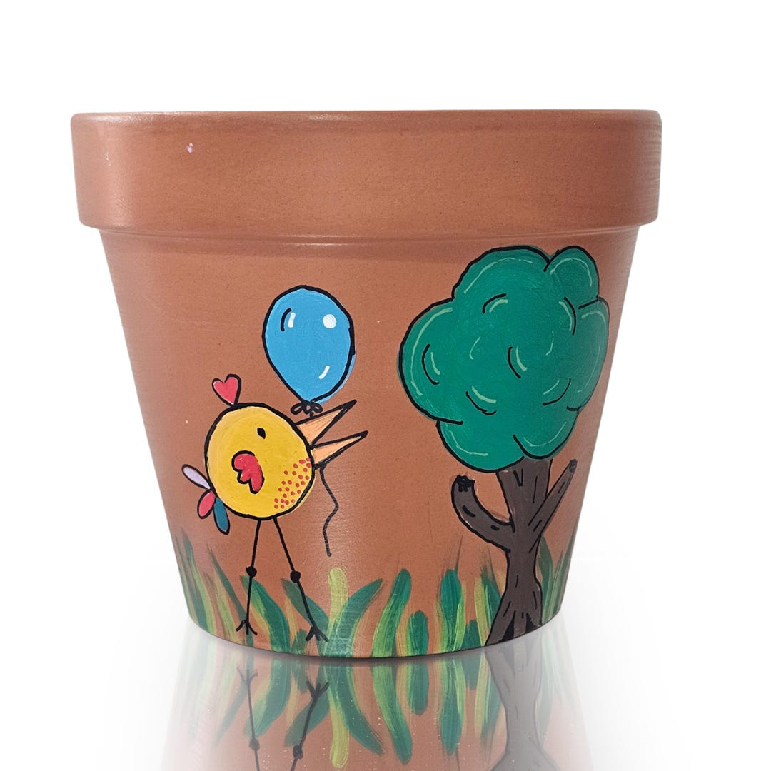 My Balloon Bird Pot, Personalized Pots, Unique Gift for Valentine's Day ...