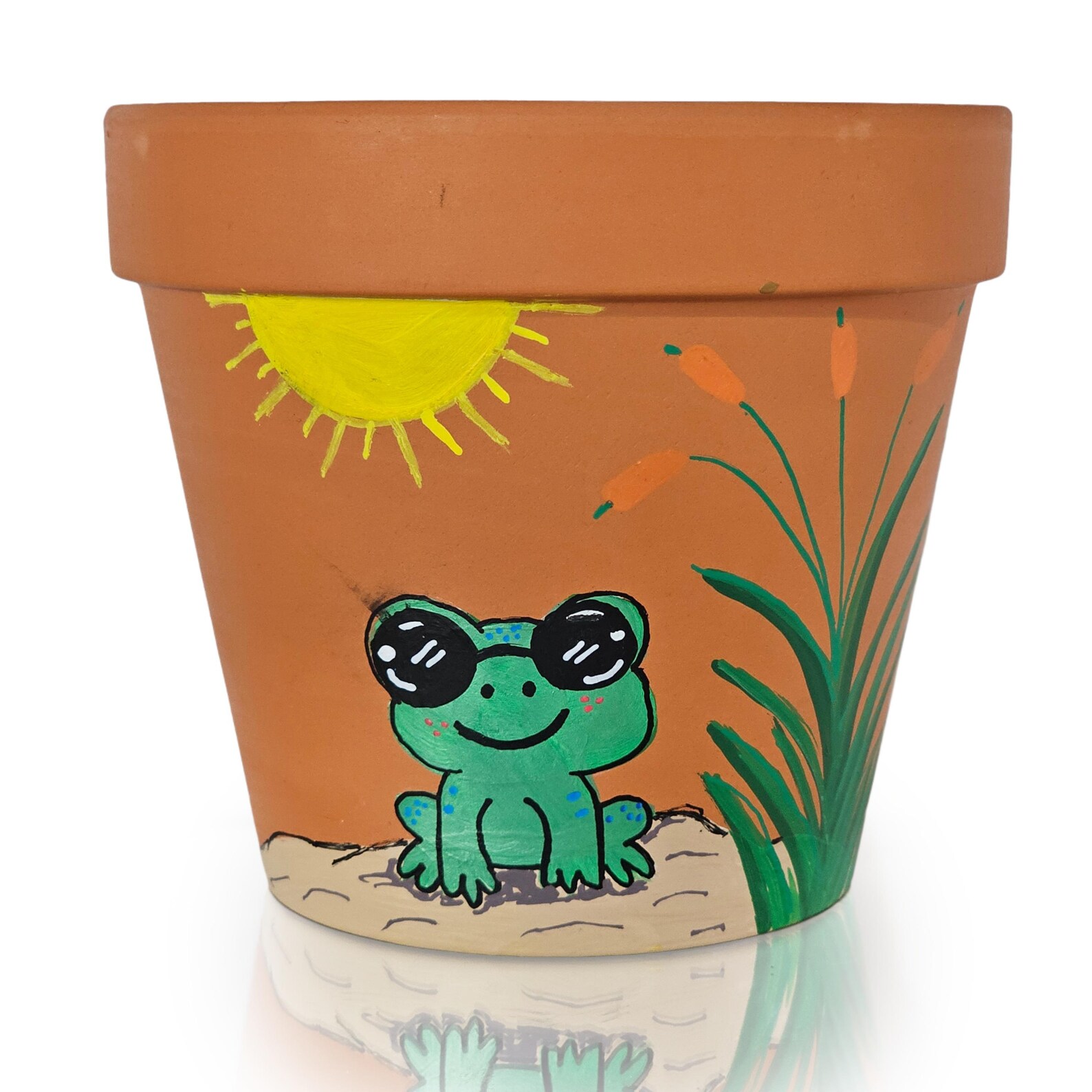 Hand-painted Frog Planter: Personalized Terra Cotta Pot, 6-inch - Etsy