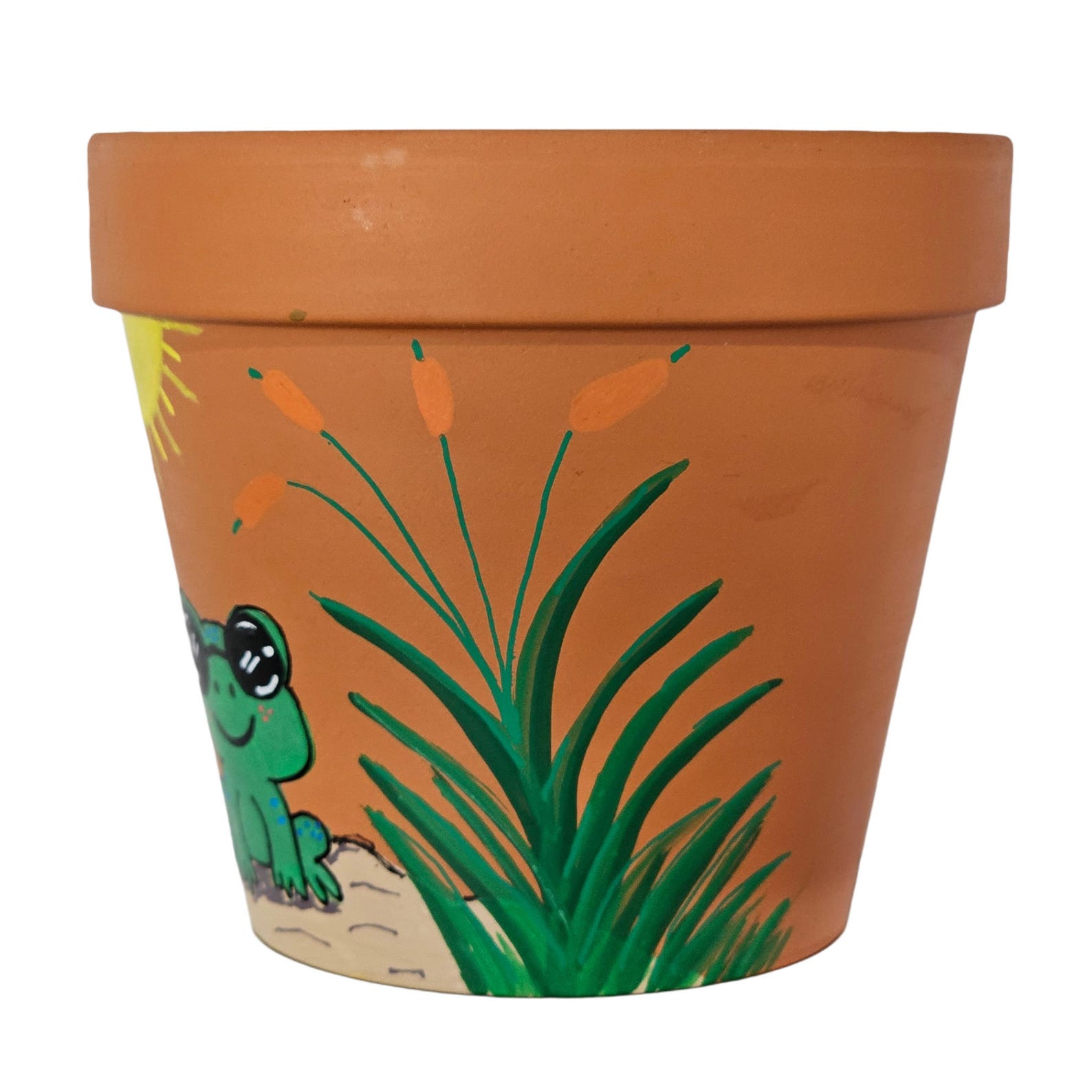 Hand-painted Frog Planter: Personalized Terra Cotta Pot, 6-inch - Etsy