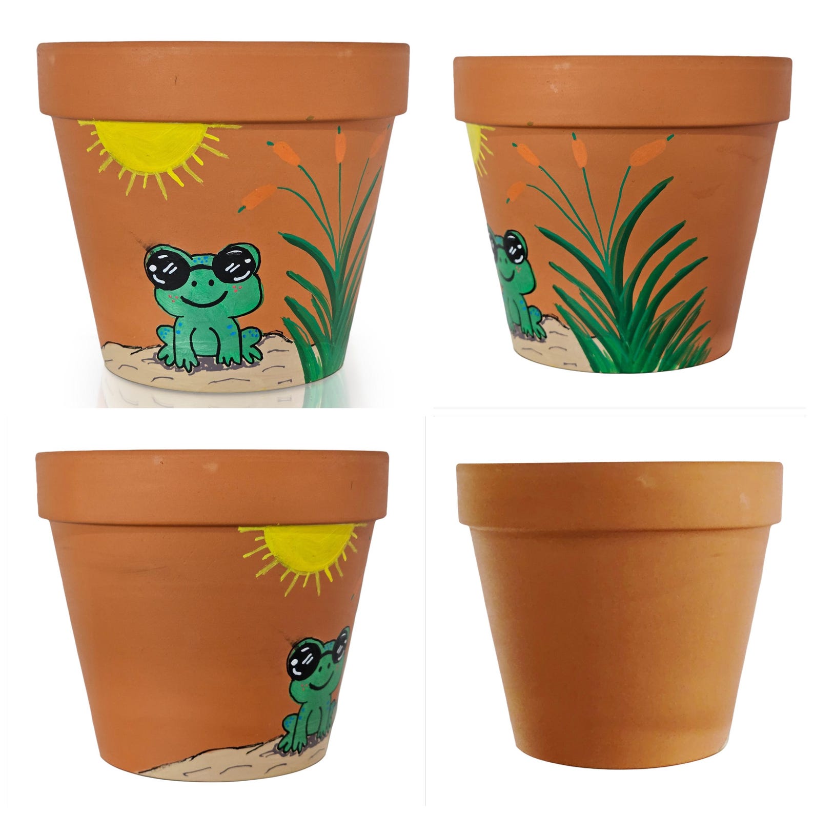 Hand-painted Frog Planter: Personalized Terra Cotta Pot, 6-inch - Etsy