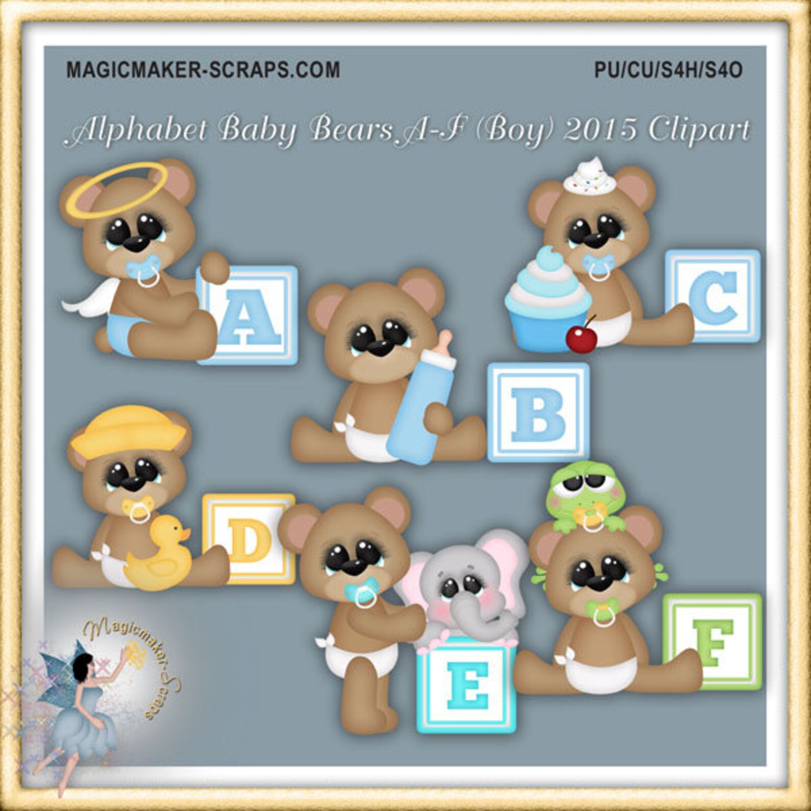 Baby Boy Clipart, Alphabet Teddy Bears 2015, A-F - Etsy