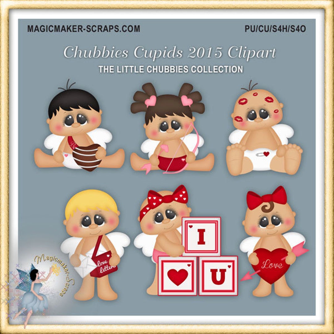 Cupid Clipart, Valentine's Babies Digital Scrapbook - Etsy