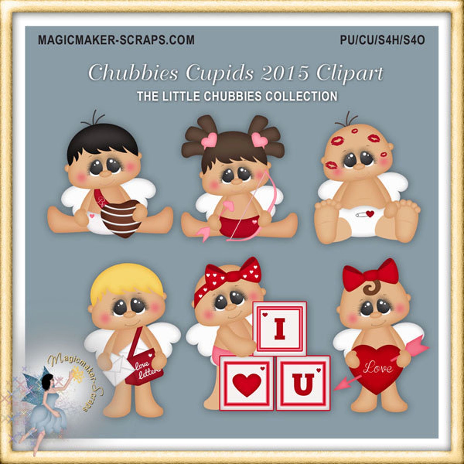 Cupid Clipart, Valentine's Babies Digital Scrapbook - Etsy