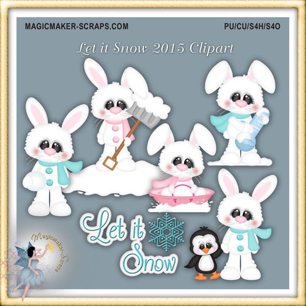 Snow Rabbit Clip Art