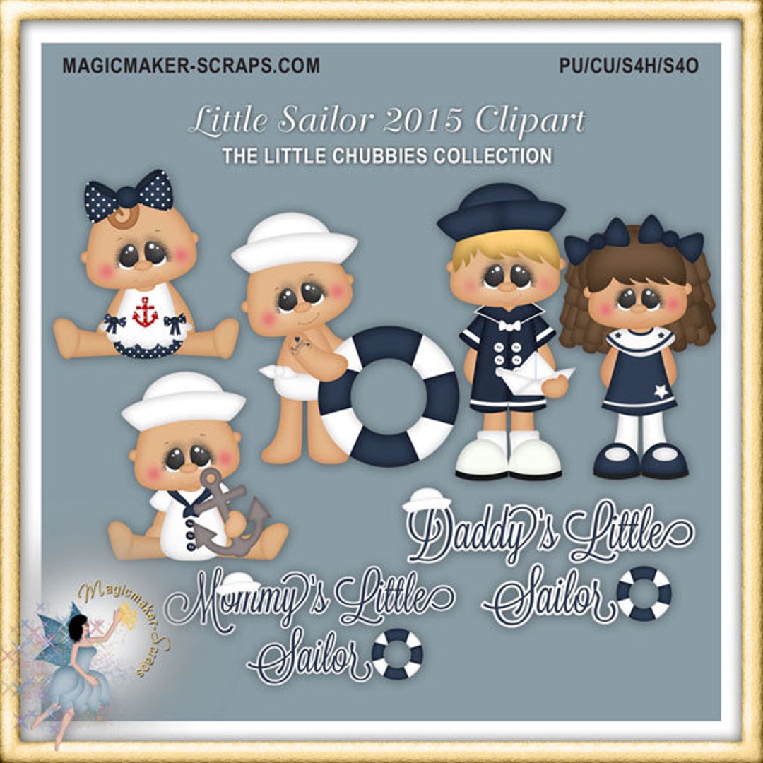 Baby Clipart, Nautical, Toddler, My Little Sailor 2015 - Etsy