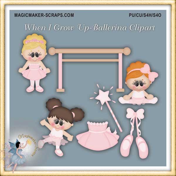 Ballerina Clipart, When I Grow Up - Etsy