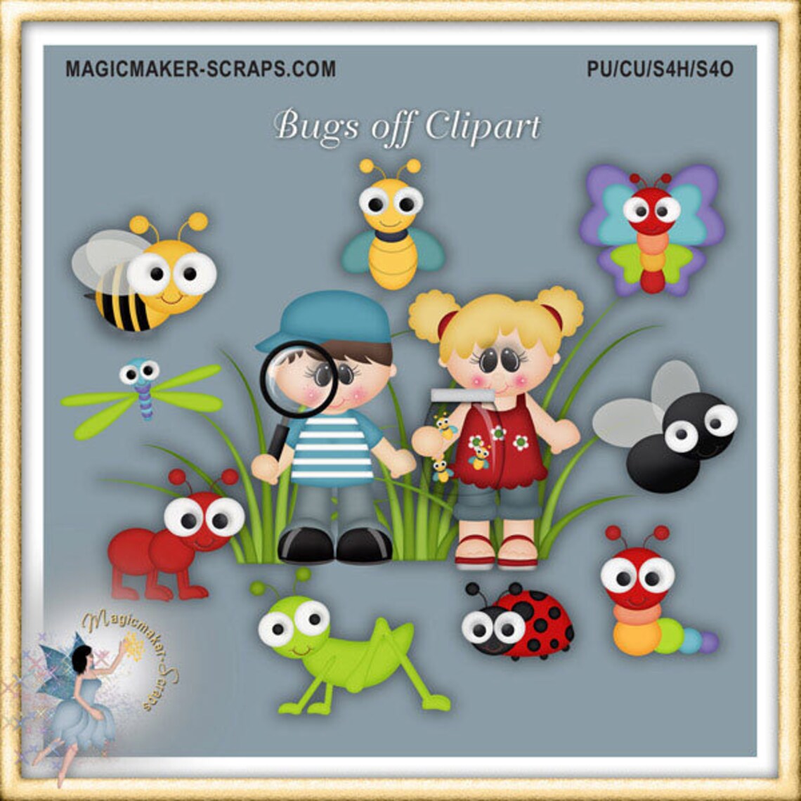 Summer Clipart Spring Bugs off Garden - Etsy Canada