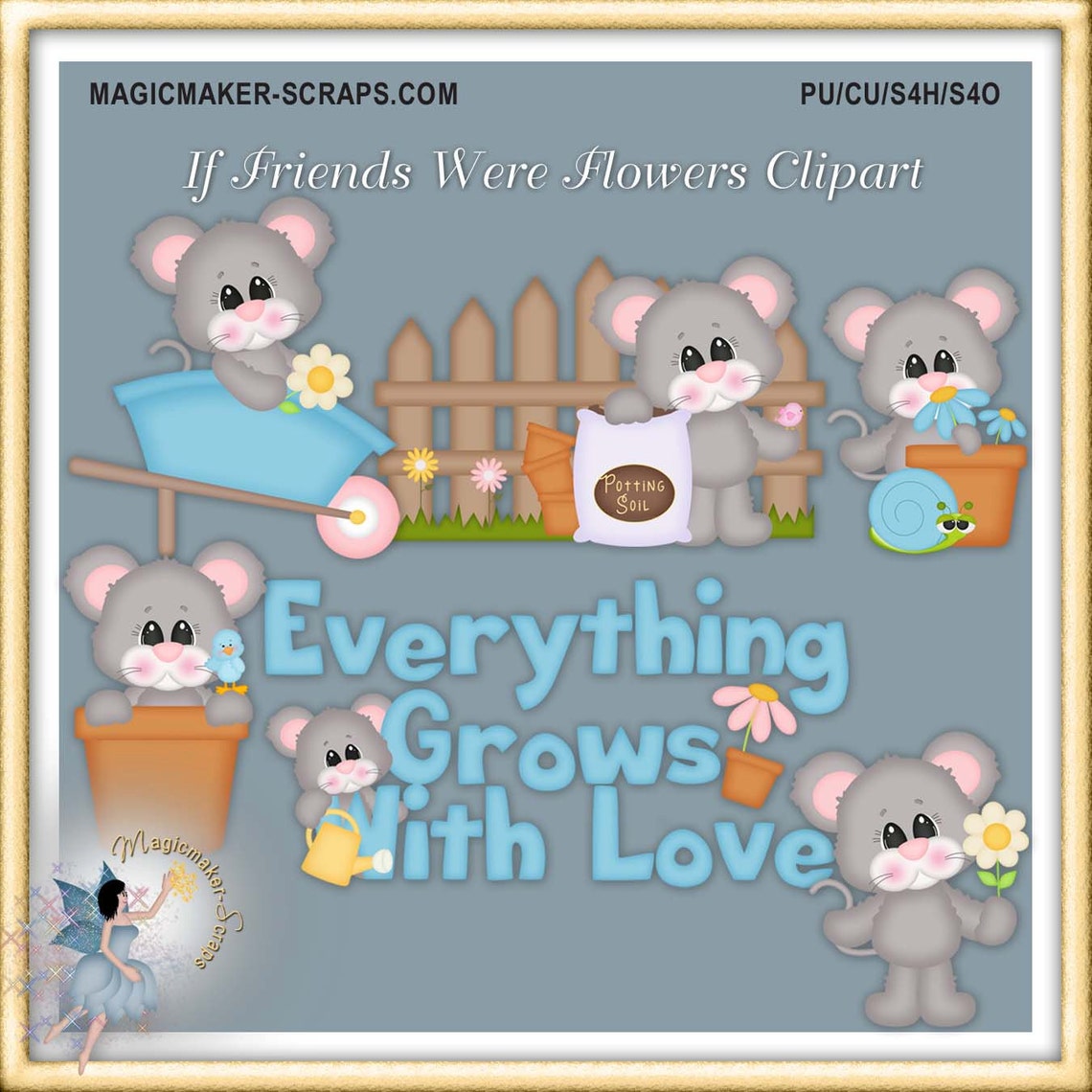 If Friends Were Flowers Clipart - Etsy