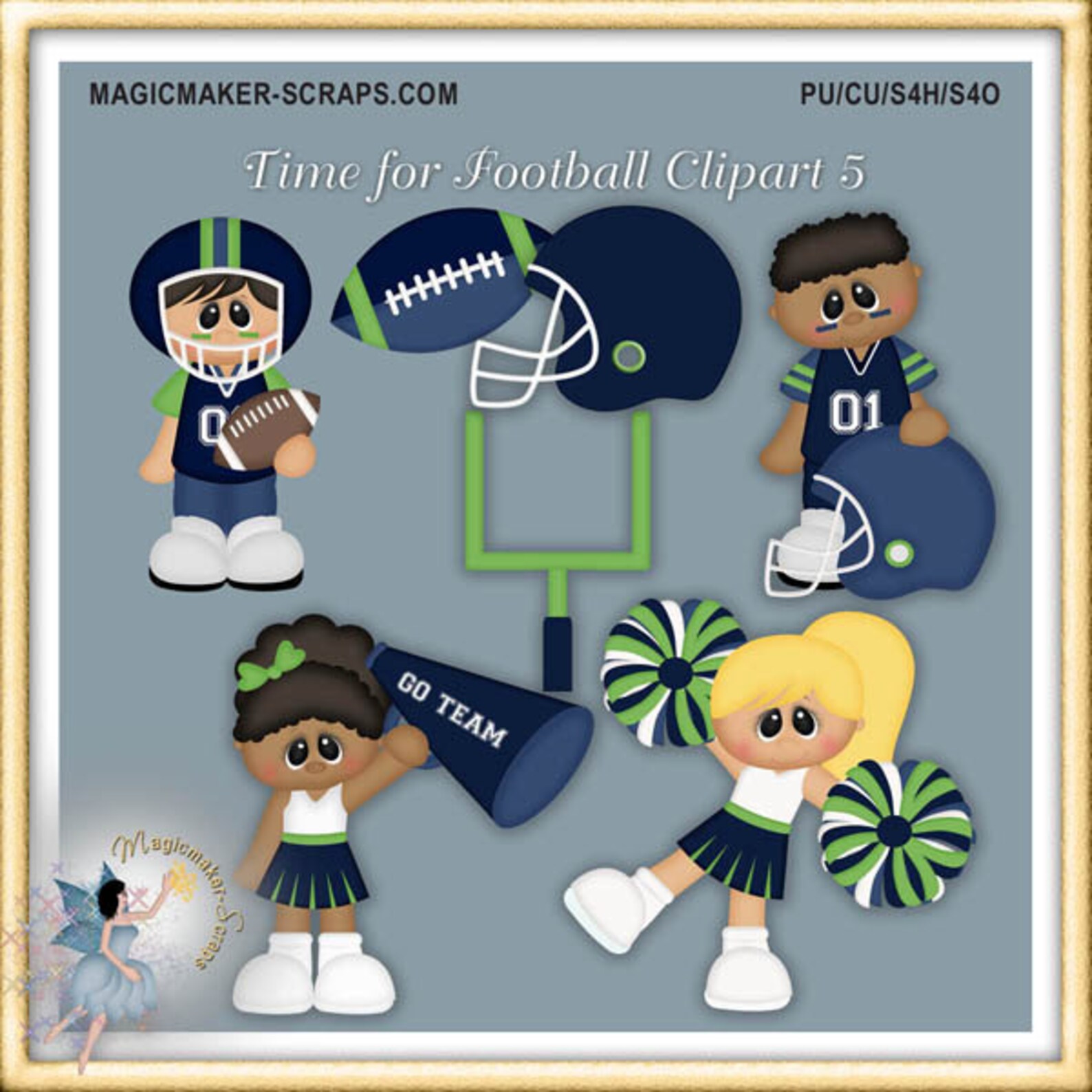 Time for Football Clipart 5 - Etsy