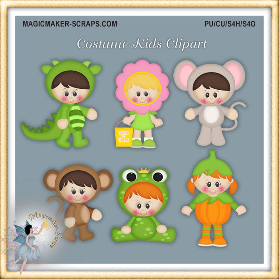 Halloween Clipart, Costume Kids - Etsy