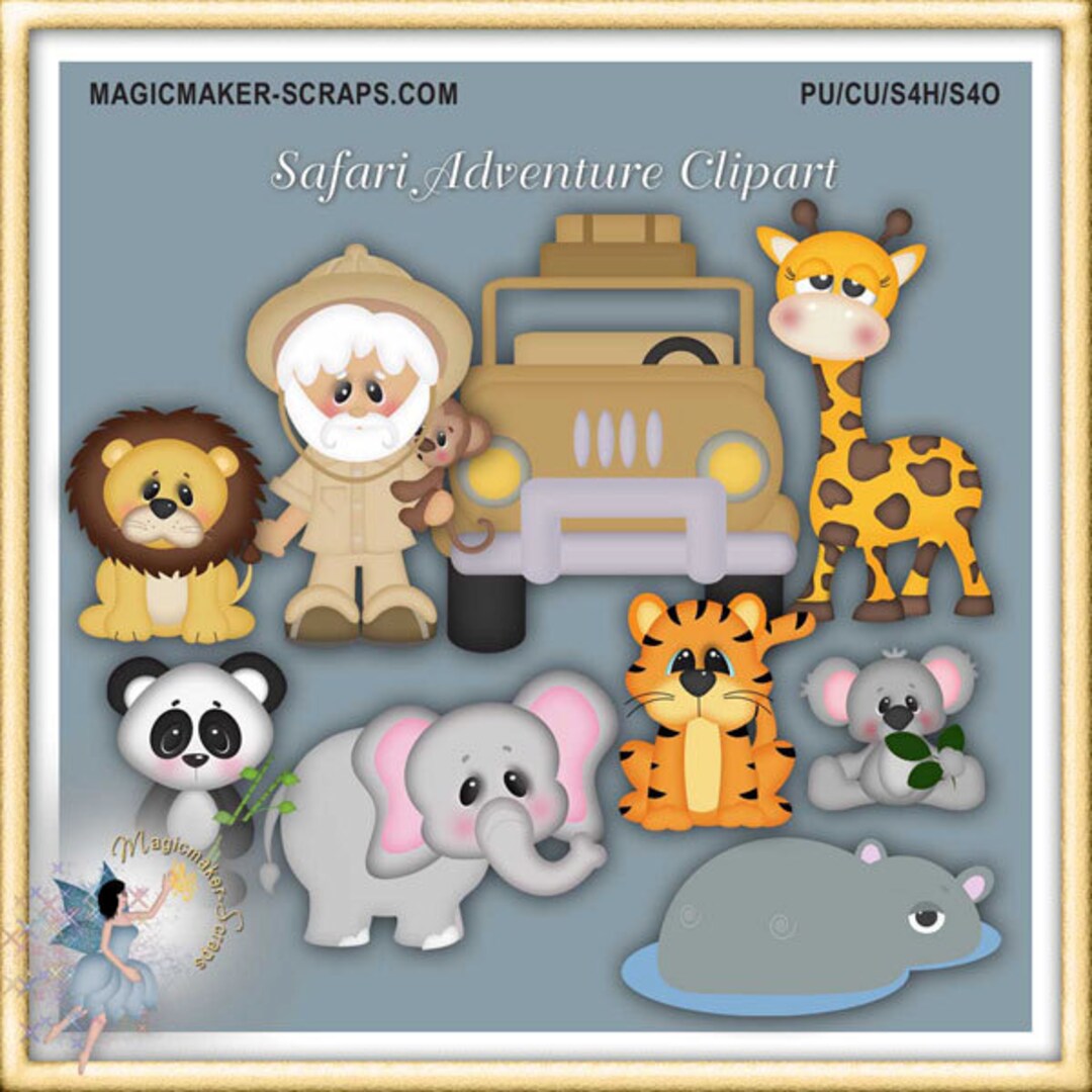 Safari Adventure Clipart - Etsy