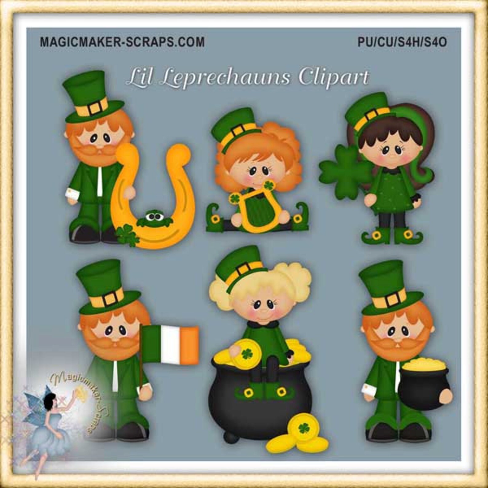 St. Patrick's Day Clipart, Lil Leprechaun - Etsy