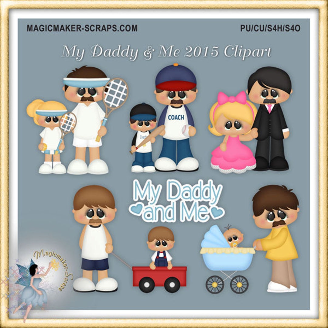 Father's Day Clipart, My Daddy and Me - Etsy
