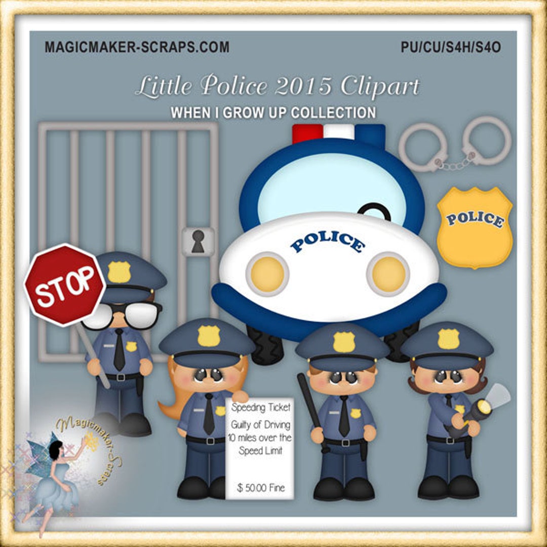 Policeman Clipart, Little Police 2015 - Etsy