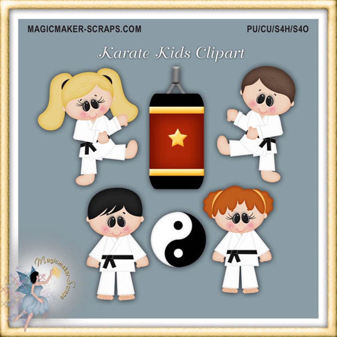 Karate Kids Clipart Sports - Etsy