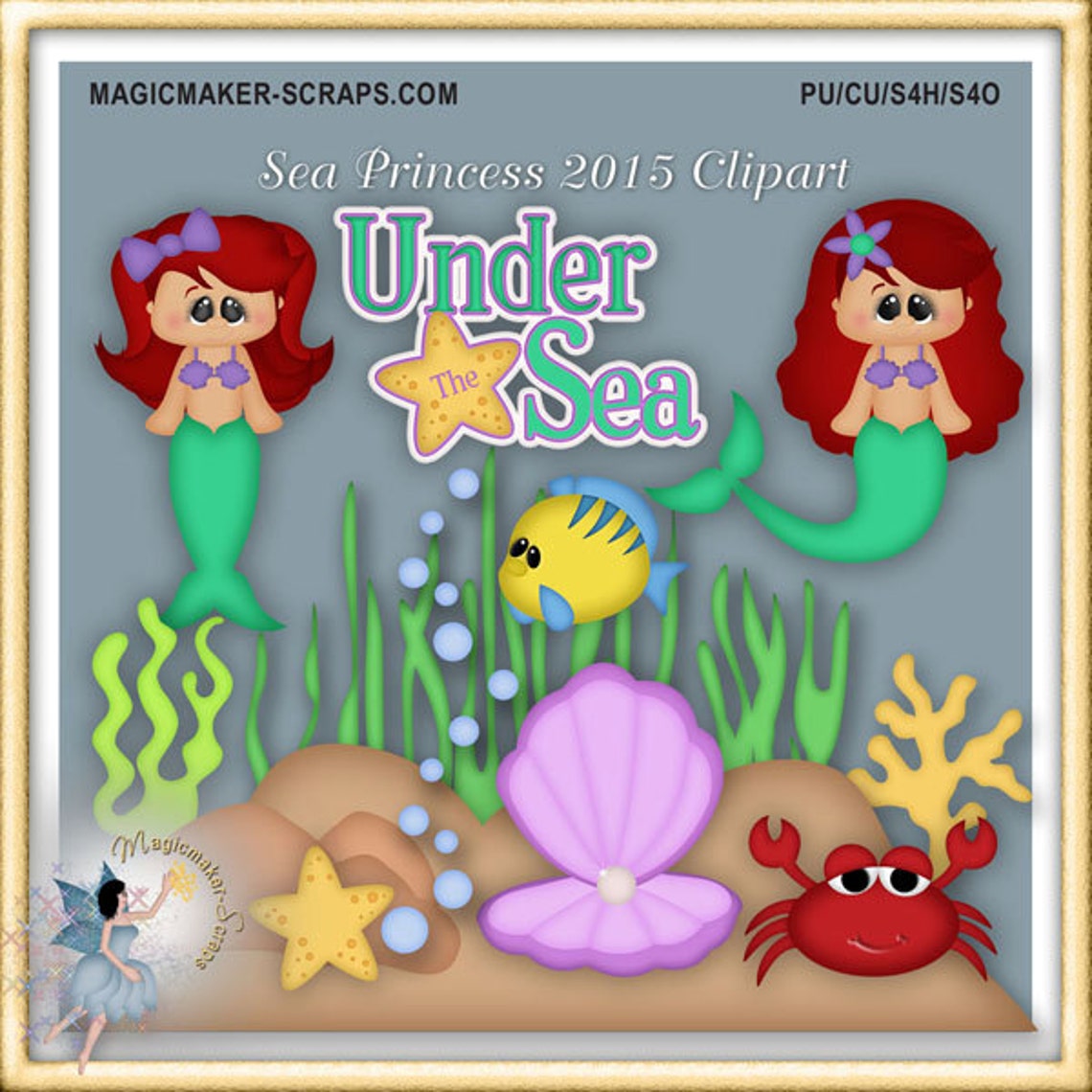 Mermaid Clipart, Sea Princess - Etsy
