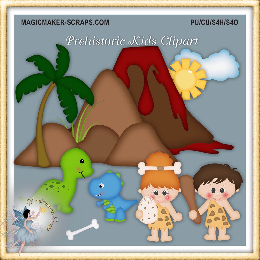 Prehistoric Clipart, Dinosaur - Etsy