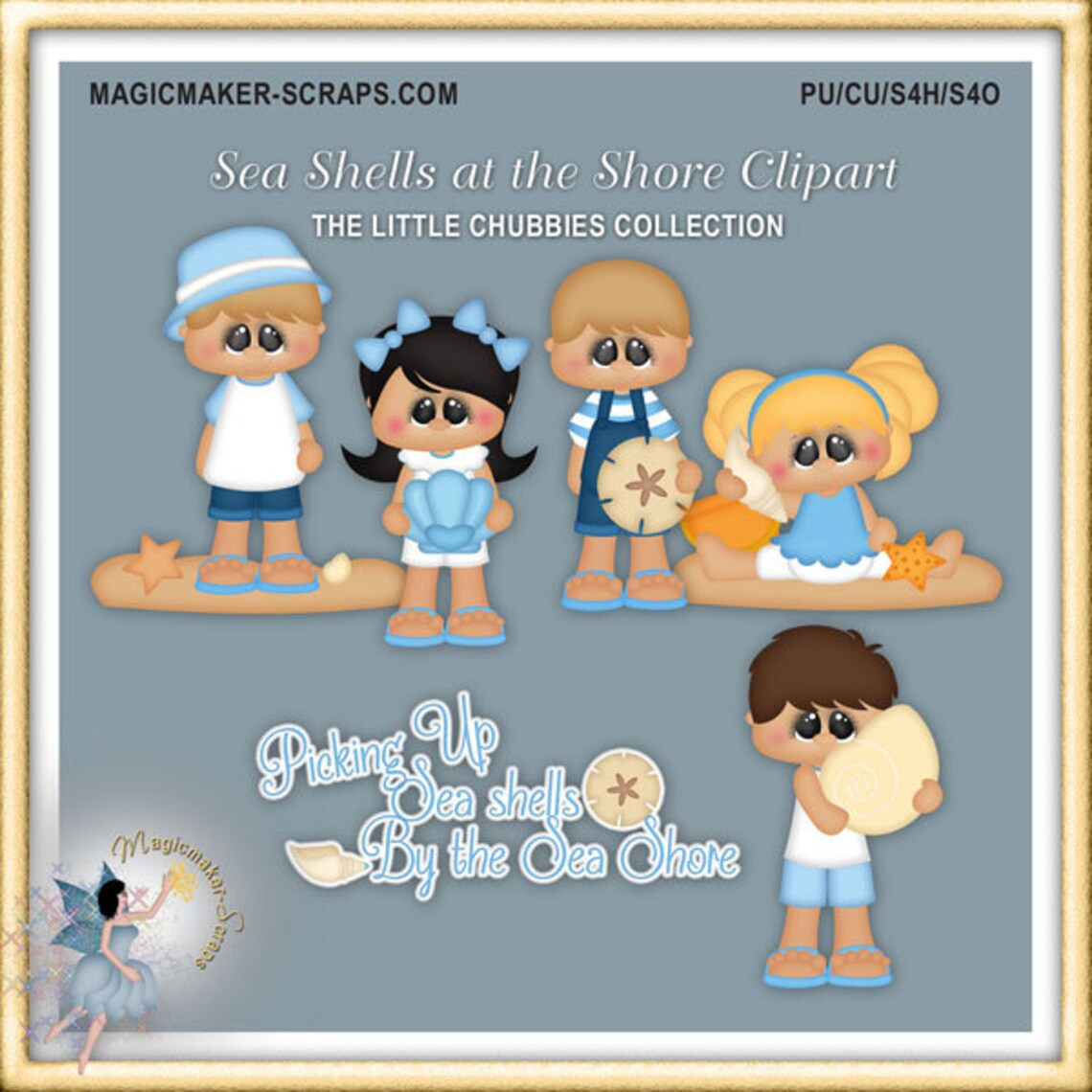 Summer Beach Clipart Sea Shells at the Shore - Etsy