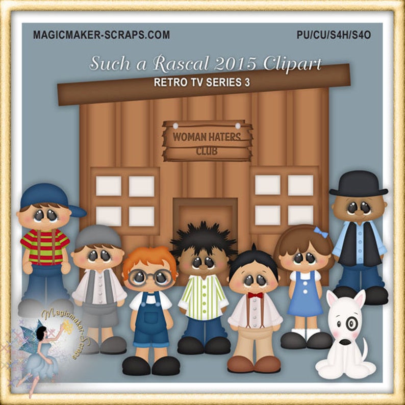 Kids at Play Clipart, Boy, Girl, Such a Rascal 2015 Clipart - Etsy