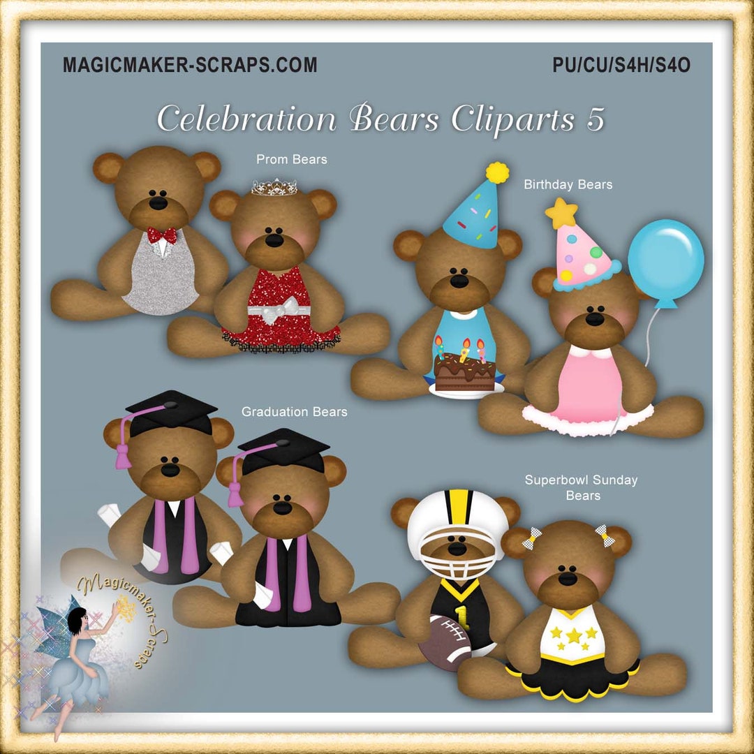 Holiday Clipart, Graduation, Prom, Birthday, Superbowl Sunday, Teddy ...