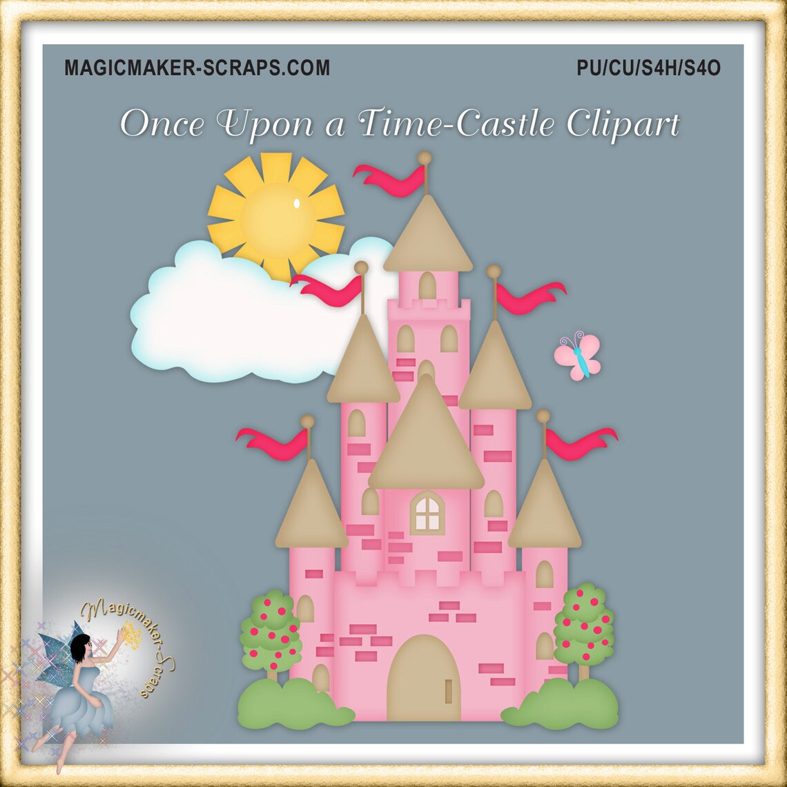 Fairytale Castle Clipart, Once Upon A Time - Etsy