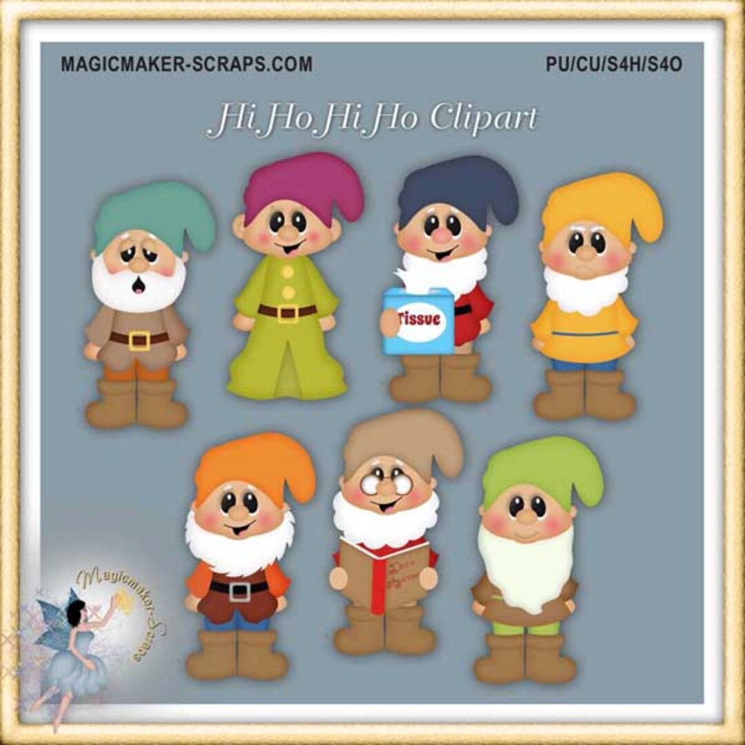 Seven Dwarfs Clipart, Hi Ho Hi Ho - Etsy