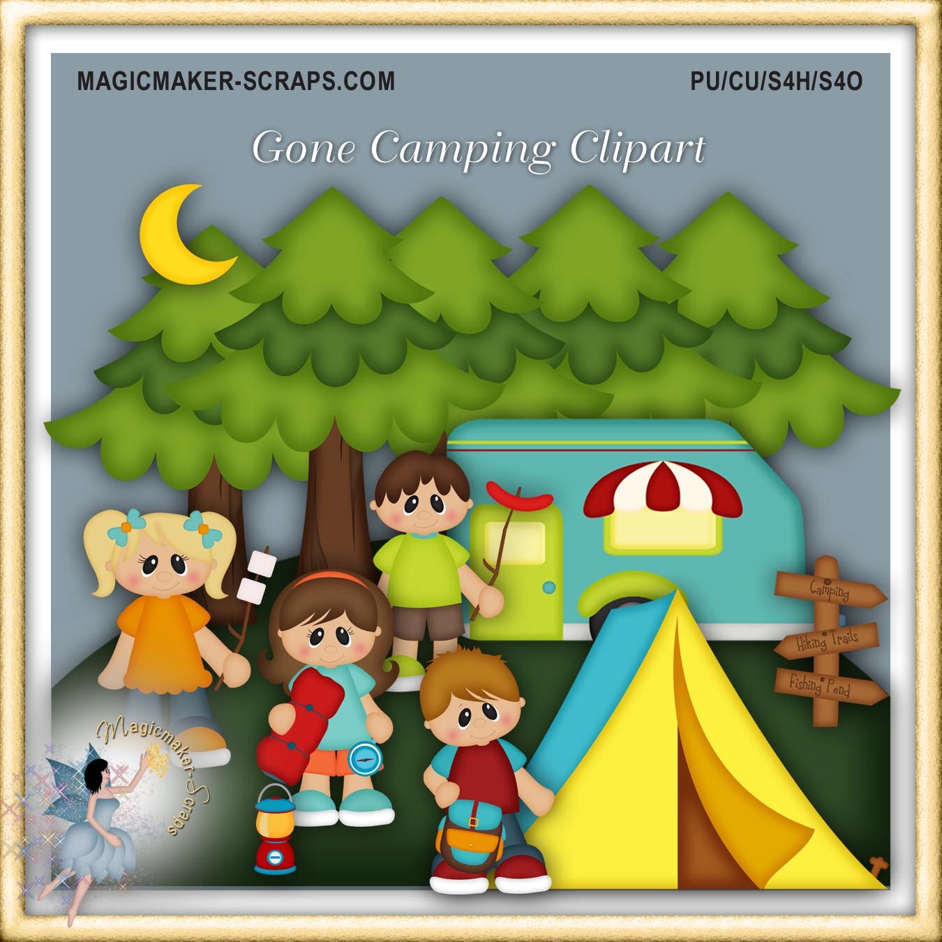 Gone Camping Clipart - Etsy