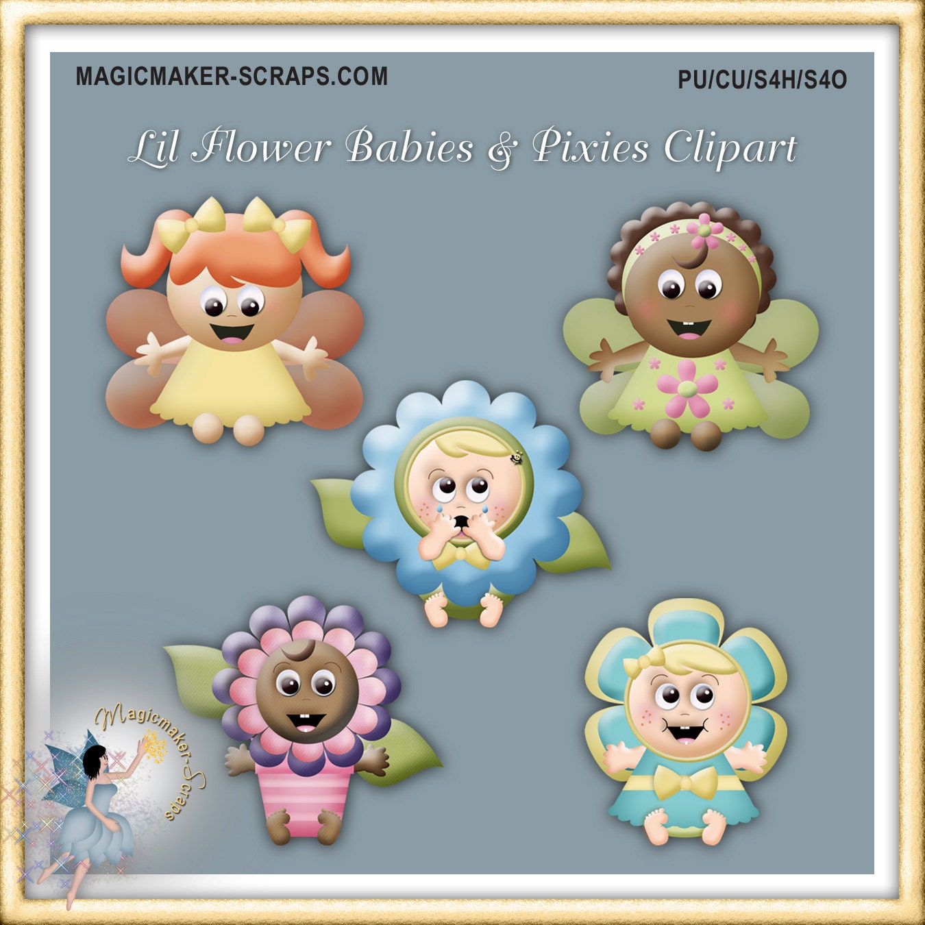 Lil Flowers & Pixies Clipart - Etsy