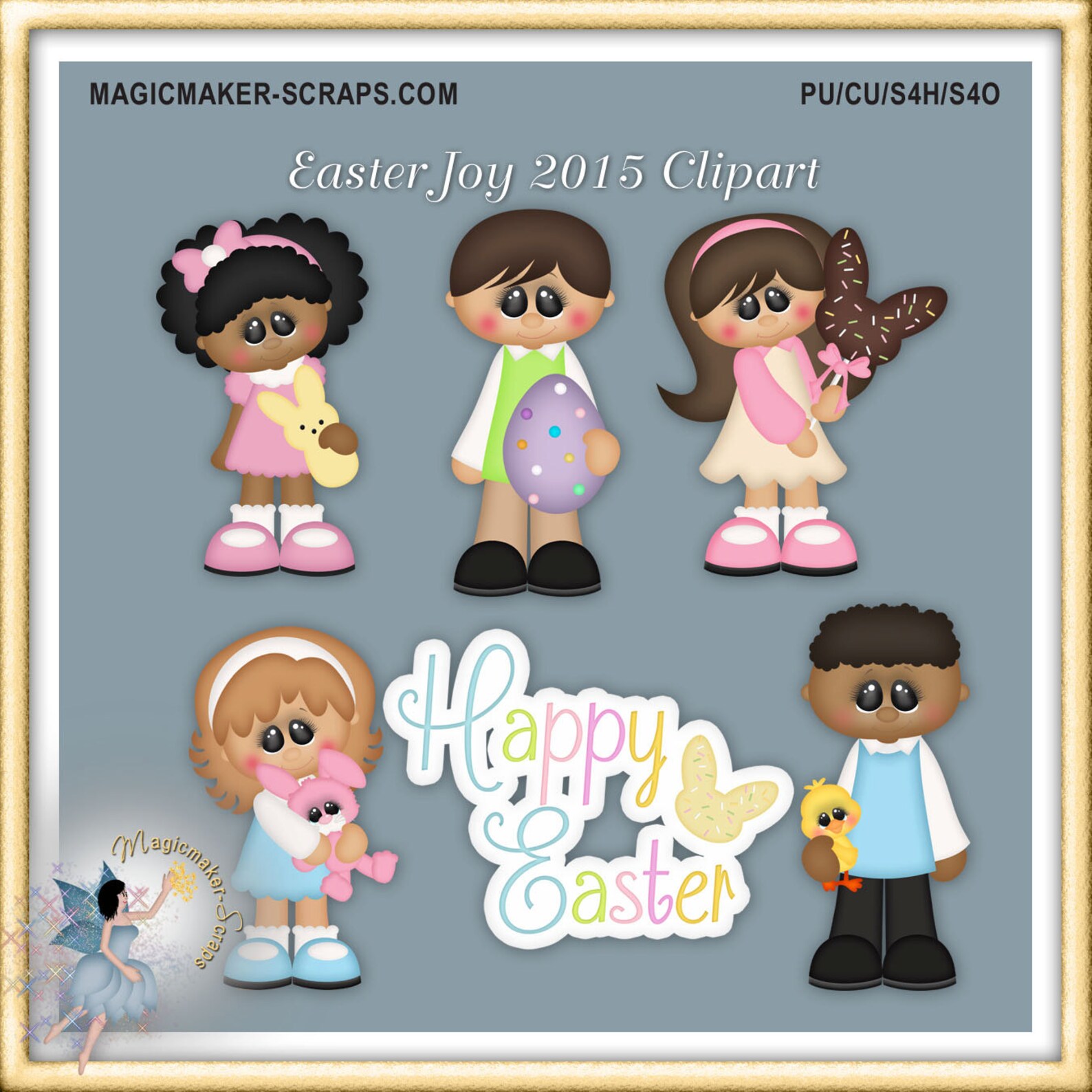 Easter Joy Clipart - Etsy