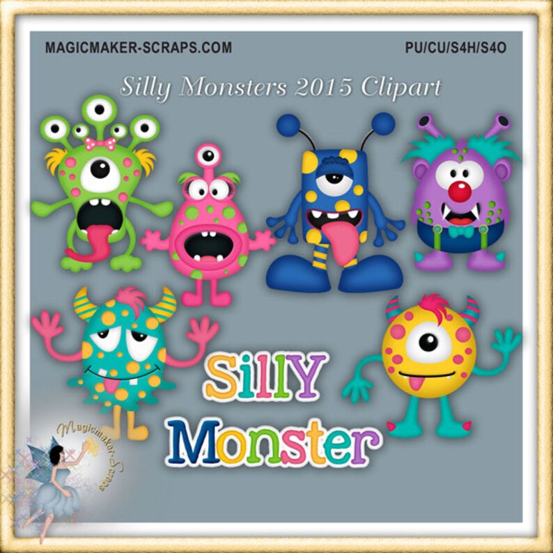 Silly Monsters Clipart 2015 - Etsy