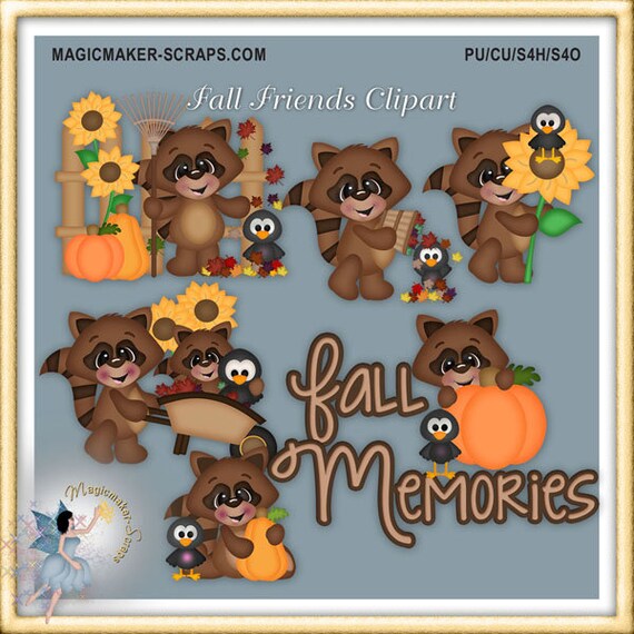Autumn Clipart Fall Friends | Etsy