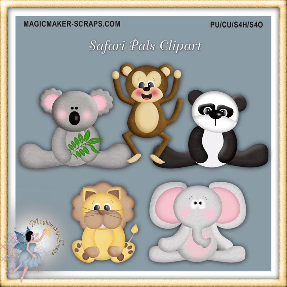 Safari Animals Digital Scrapbook Commercial Use Clipart - Etsy