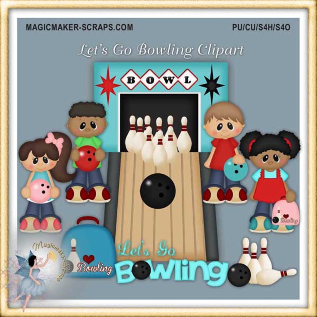 Sports Clipart, Let's Go Bowling - Etsy